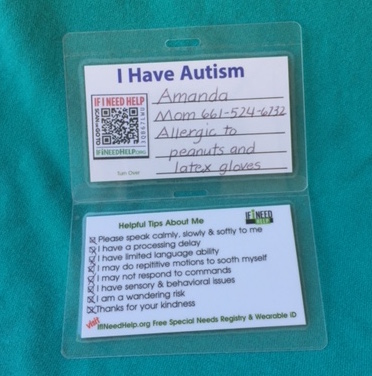 Autism Id Card Printable